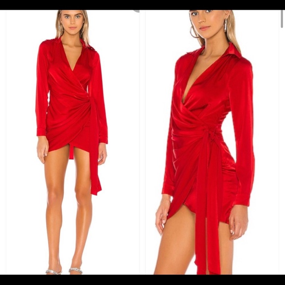superdown | Dresses | Superdown Sophie Draped Mini Dress Red | Poshmark